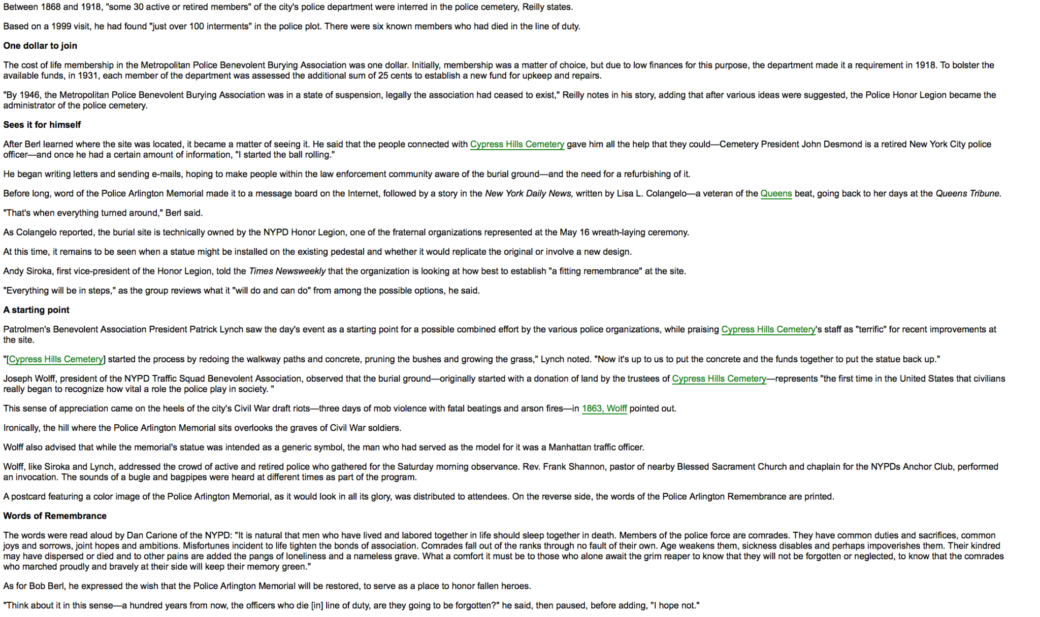 The Lost Tributes of the NYPD – The Flag of Honor, The WWI Memorial ...