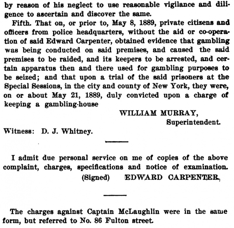 A Nineteenth Century Police Captain’s Rise and Fall; Captain Edward ...