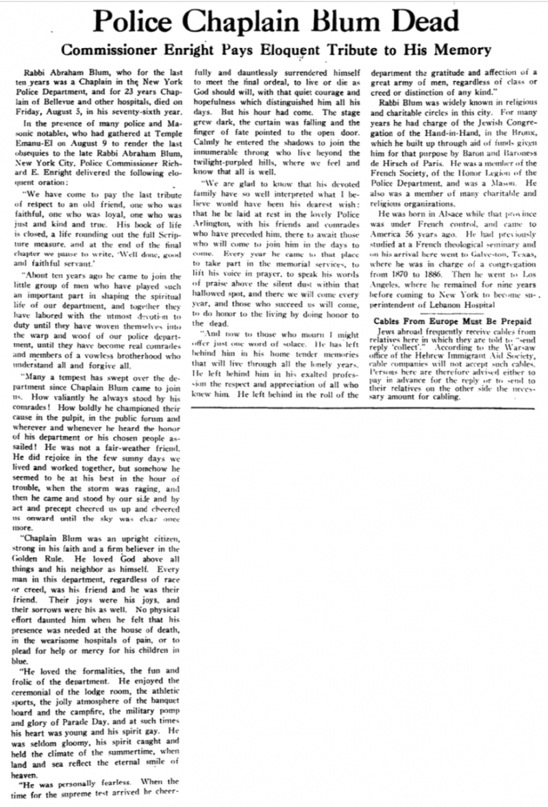 What’s the Deal With; The Lineage of Jewish Police Chaplains in the ...